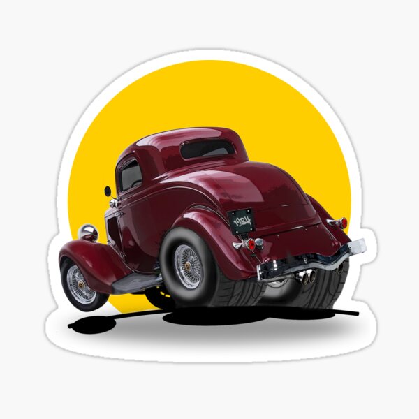 "1934 Ford Coupe Hot Rod" Sticker for Sale by WilcoxPhotoArt | Redbubble