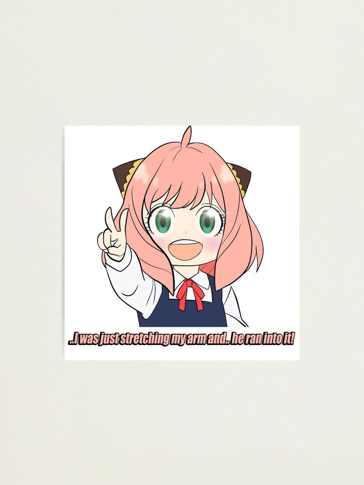 "Spy X Family Anya MEME" Photographic Print for Sale by milliu | Redbubble