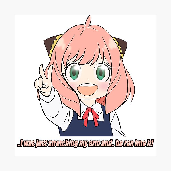 "Spy X Family Anya MEME" Photographic Print for Sale by milliu | Redbubble