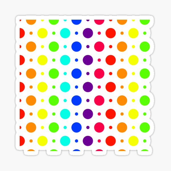 "Rainbow dot pattern" Sticker for Sale by AletheiaShop | Redbubble