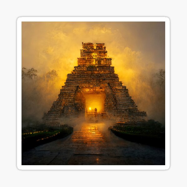 "Ancient Mayan Temple" Sticker for Sale by ErianAndre | Redbubble