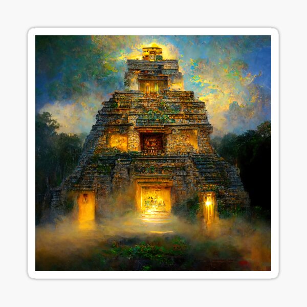 "Ancient Mayan Temple" Sticker for Sale by ErianAndre | Redbubble