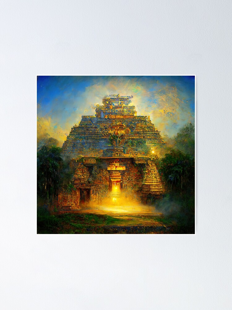 "Ancient Mayan Temple" Poster for Sale by ErianAndre | Redbubble