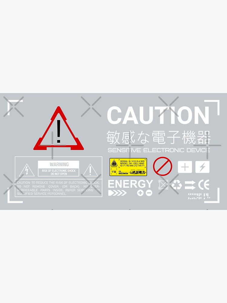 "Sensitive electronic device power battery decal " Sticker by Arez Xzan ...