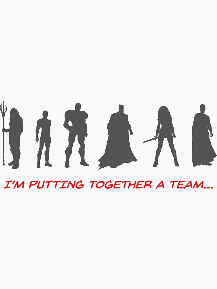 "Putting Together A Team" Sticker for Sale by PETRIPRINTS | Redbubble