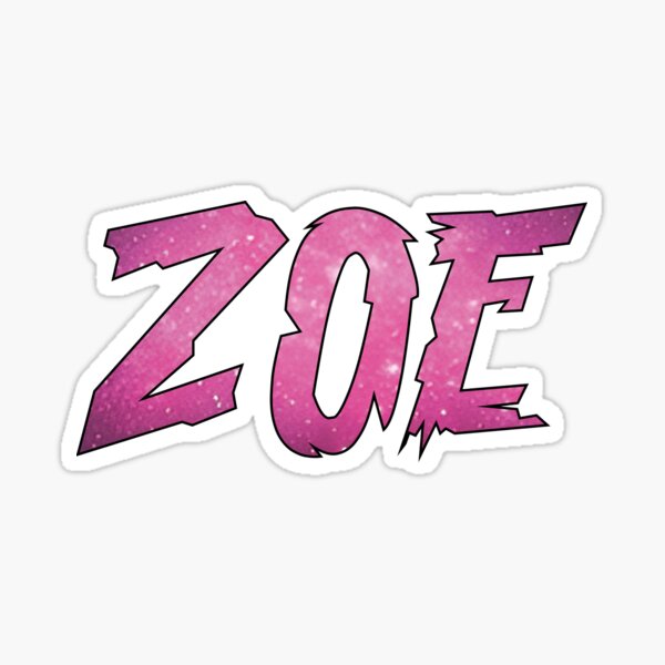 "ZOE Name IV - My name is ZOE - typography name - Galaxy Vibe" Sticker ...