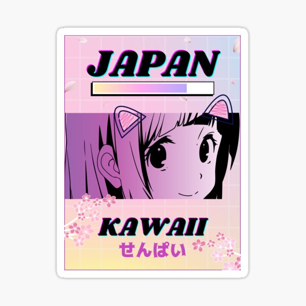 Pegatina «Anime Girl Diseño de dibujos animados Kawaii inspirado en ...