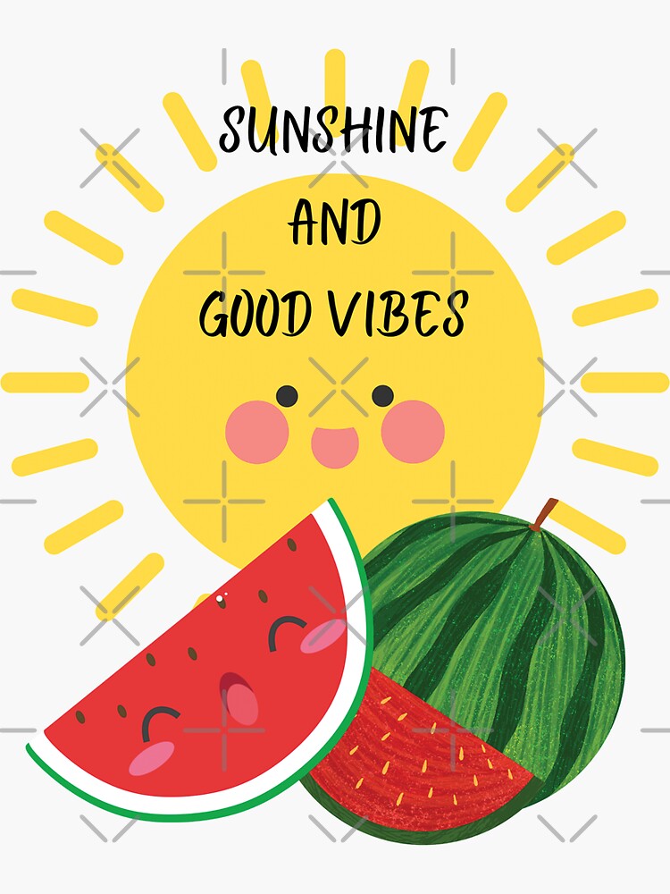 "Sunshine and good Vibes" Sticker for Sale by CarliPeraza | Redbubble