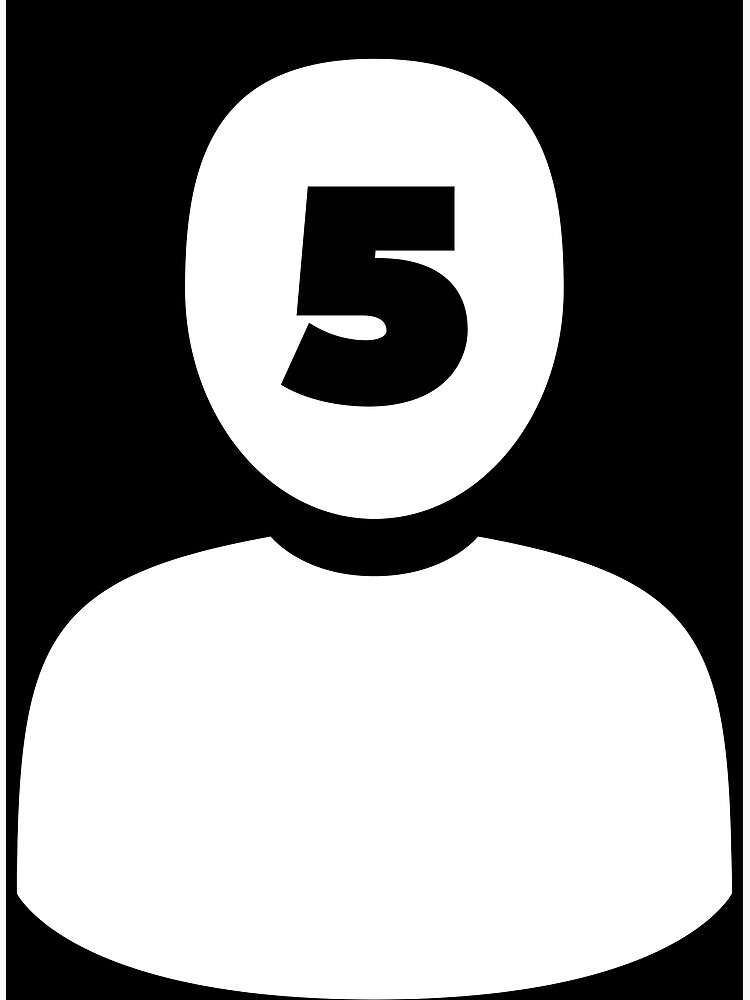 "fivehead on forehead design in white black" Poster for Sale by Kopana ...