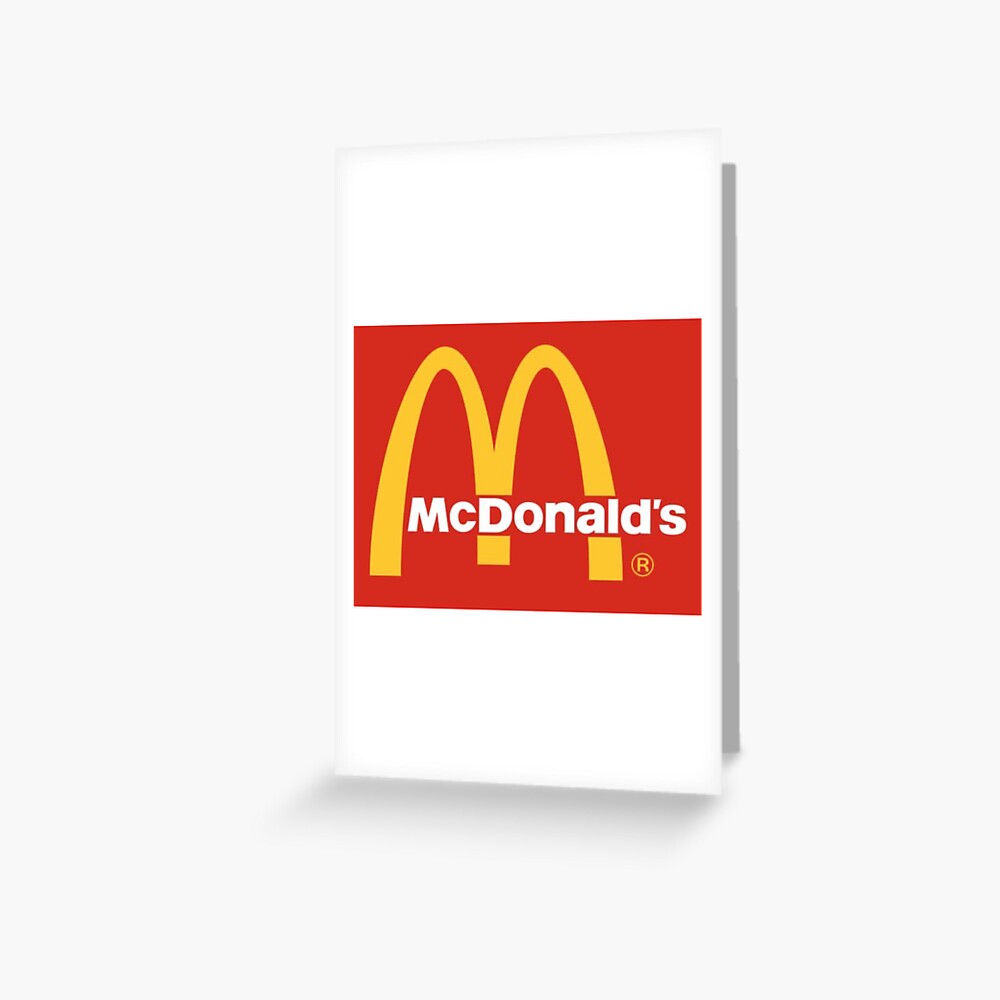 "McDonald's logo" Greeting Card for Sale by Baddiebby | Redbubble