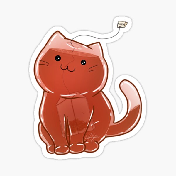 English Breakfast Kittea Sticker For Sale By Supernovaada Redbubble