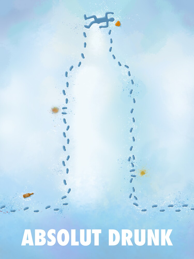 "Absolut vodka poster" Sticker for Sale by Mushikart | Redbubble