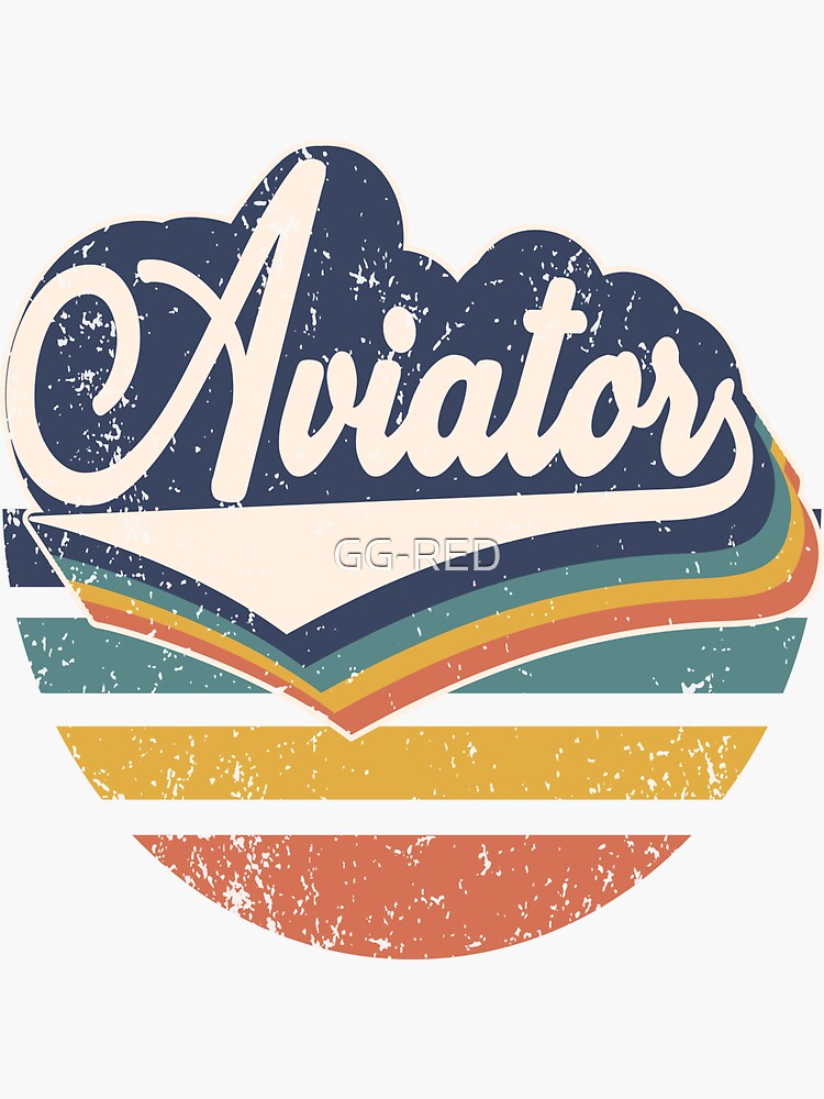 "Aviator Aerospace Aviation " Sticker for Sale by GG-RED | Redbubble
