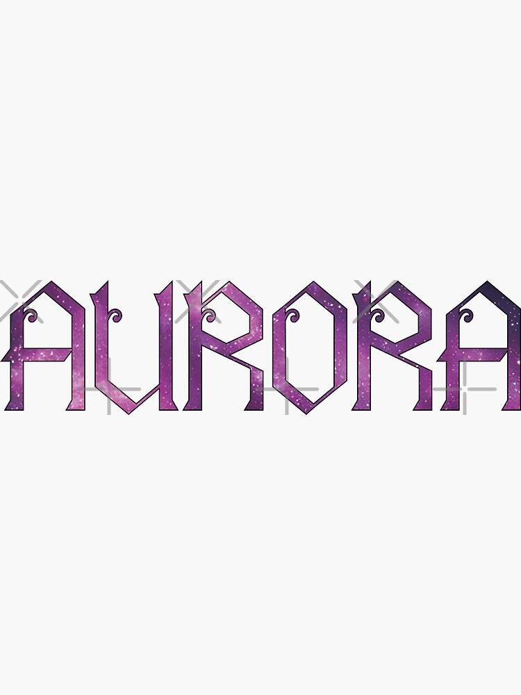 "AURORA Name I - My name is AURORA - typography name - Galaxy Vibe ...