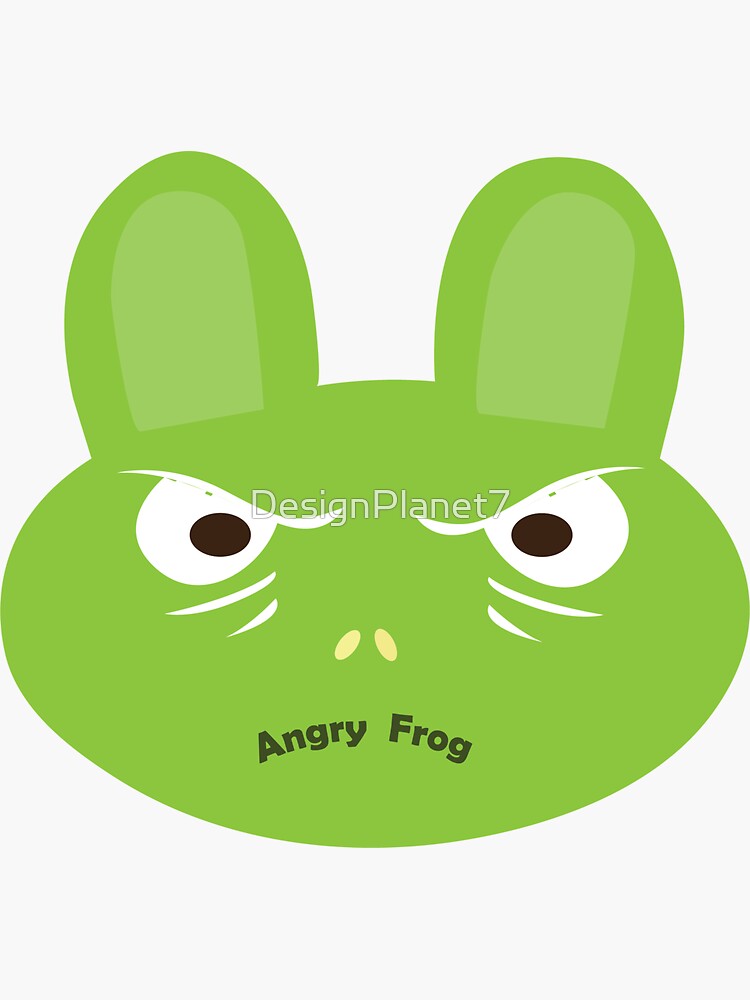 "Angry Frog." Sticker for Sale by DesignPlanet7 | Redbubble