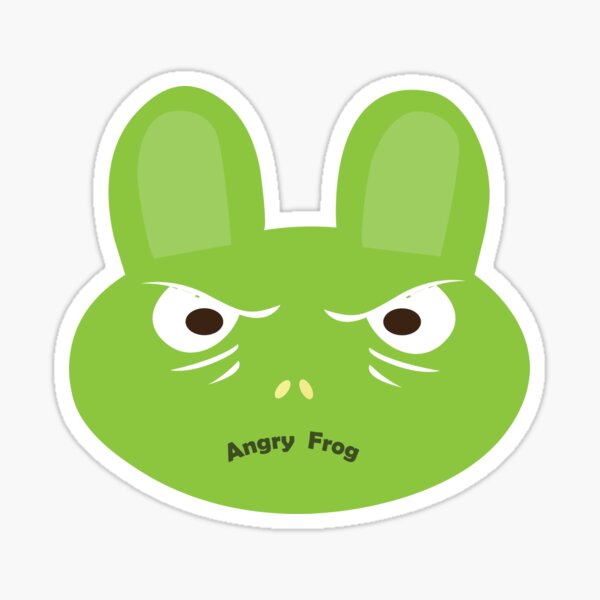 "Angry Frog." Sticker for Sale by DesignPlanet7 | Redbubble