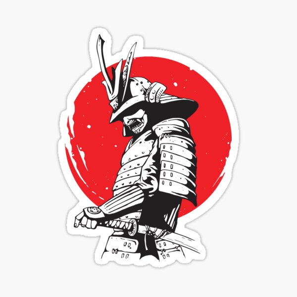"Samurai Warrior " Sticker for Sale by Whitetailcrafts | Redbubble