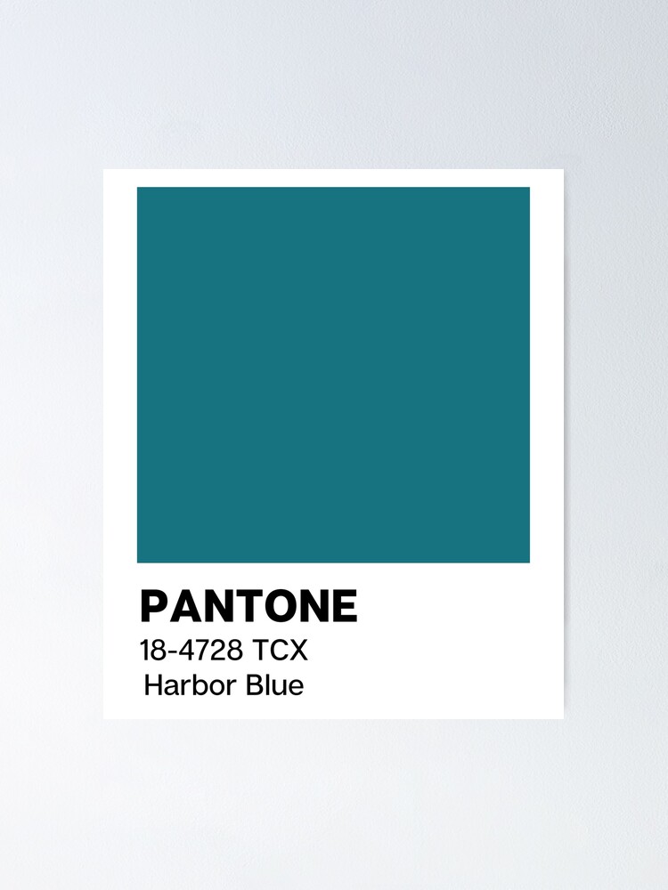 "Pantone Harbor Blue" Poster for Sale by piastrelli | Redbubble