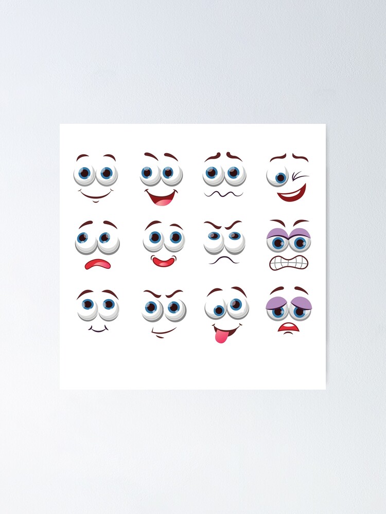 "Random Emoji Sticker Pack (12) Sticker" Poster for Sale by artjustforu ...