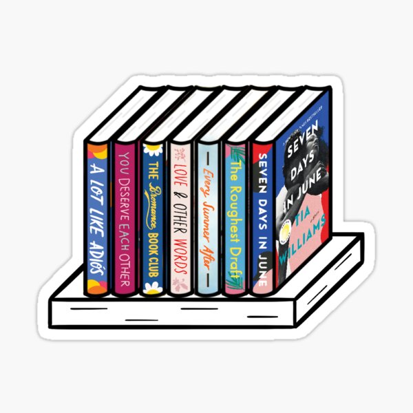 "Book Stack - Second Chance Romance" Sticker for Sale by ...