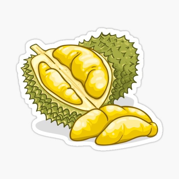 "durian" Sticker for Sale by NIKI2 | Redbubble