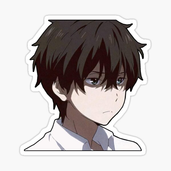 "Oreki Houtarou (Hyouka)" Sticker for Sale by kawaiicrossing | Redbubble
