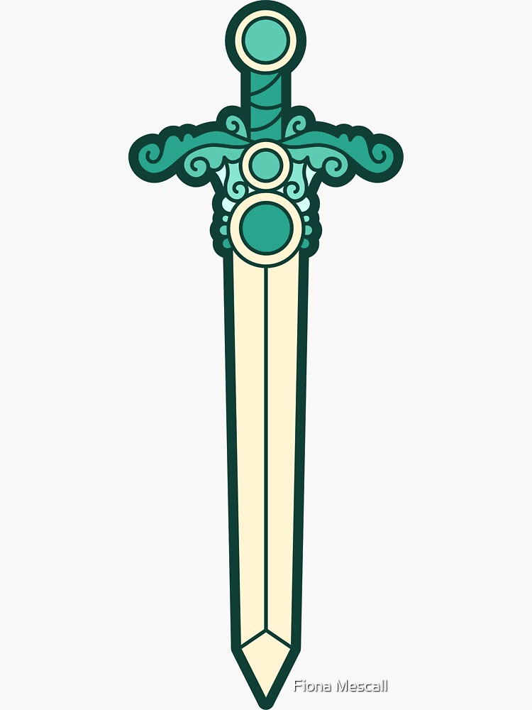 "Elemental Sword - Air" Sticker for Sale by MidnightTopaz | Redbubble
