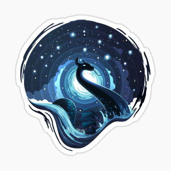 "Sea Serpent " Sticker for Sale by andrey-art | Redbubble