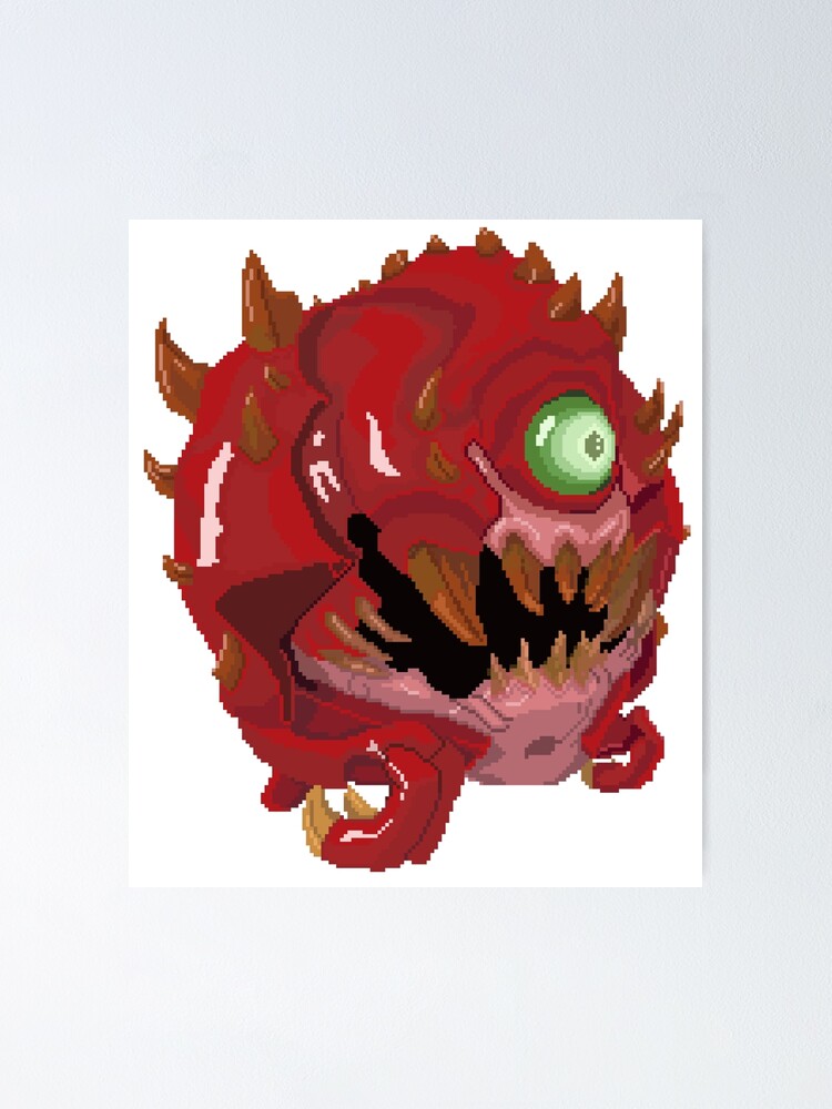 "Cacodemon Pixel Sprite" Poster for Sale by KingPrawn82 | Redbubble