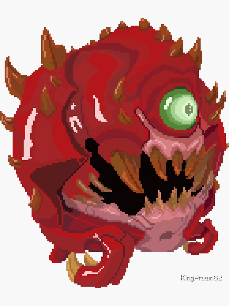 "Cacodemon Pixel Sprite" Sticker for Sale by KingPrawn82 | Redbubble