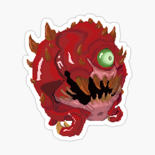 "Cacodemon Pixel Sprite" Sticker for Sale by KingPrawn82 | Redbubble