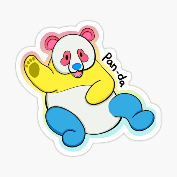 "Pan-da" Sticker for Sale by helloworlditse | Redbubble