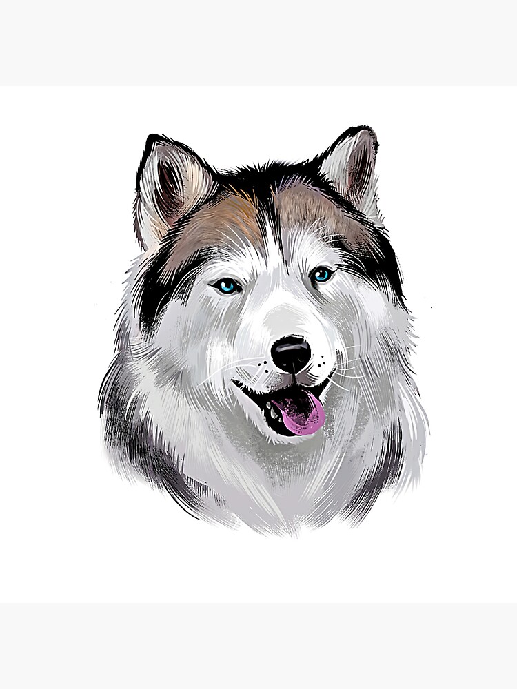 "Siberian husky" Sticker for Sale by Stella-Rossa | Redbubble