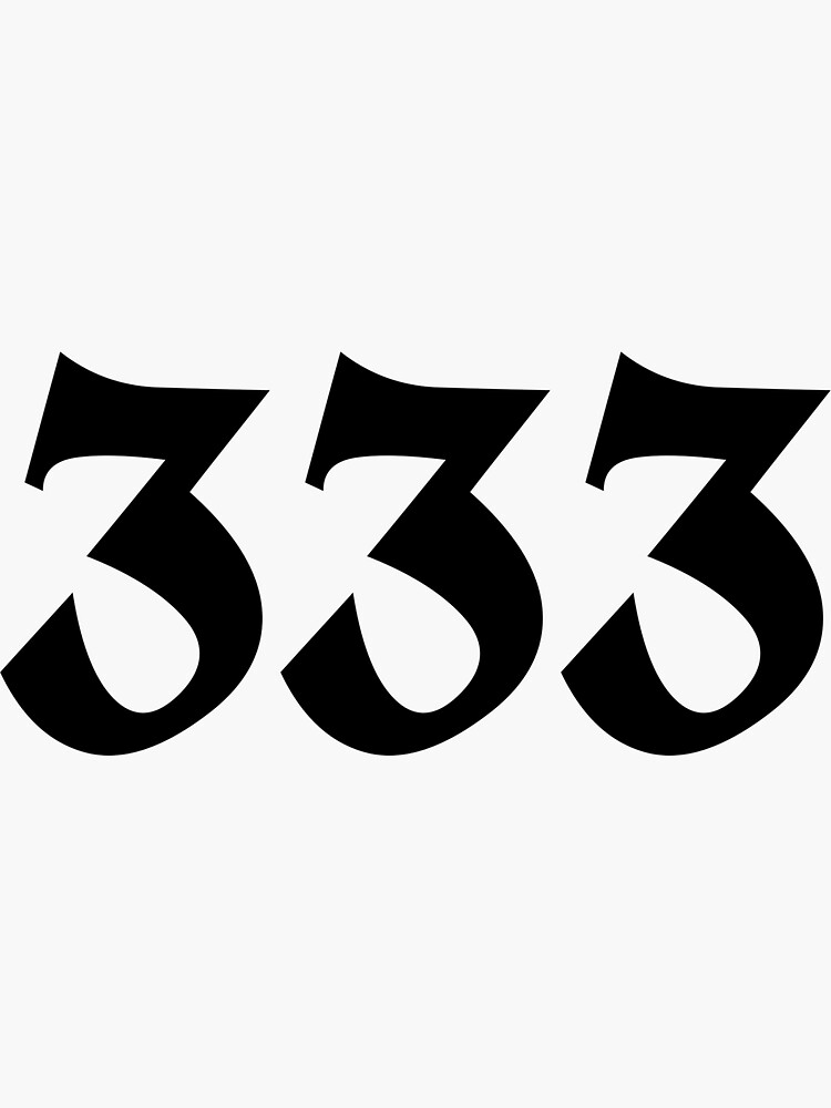 "angel number 333" Sticker for Sale by madelineb1 | Redbubble