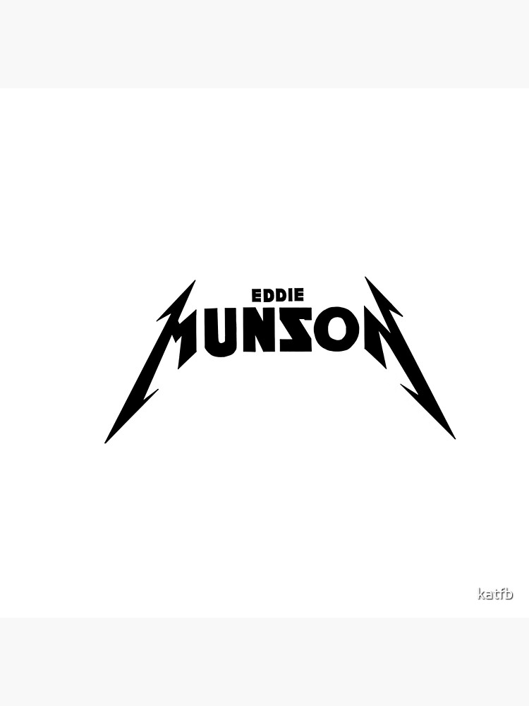 Stranger Things Eddie Munson Metallica Logo Canvas Print For Sale By Katfb Redbubble 