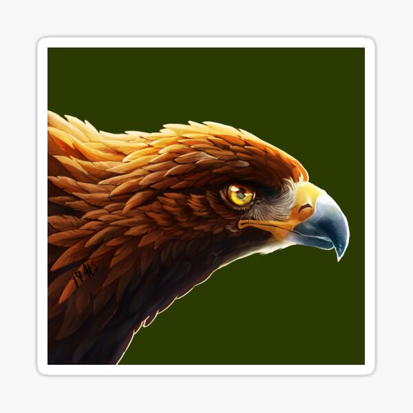 "Golden Eagle" Sticker for Sale by triruntu | Redbubble