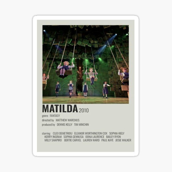 "Matilda musical" Sticker for Sale by collinsdrawings | Redbubble