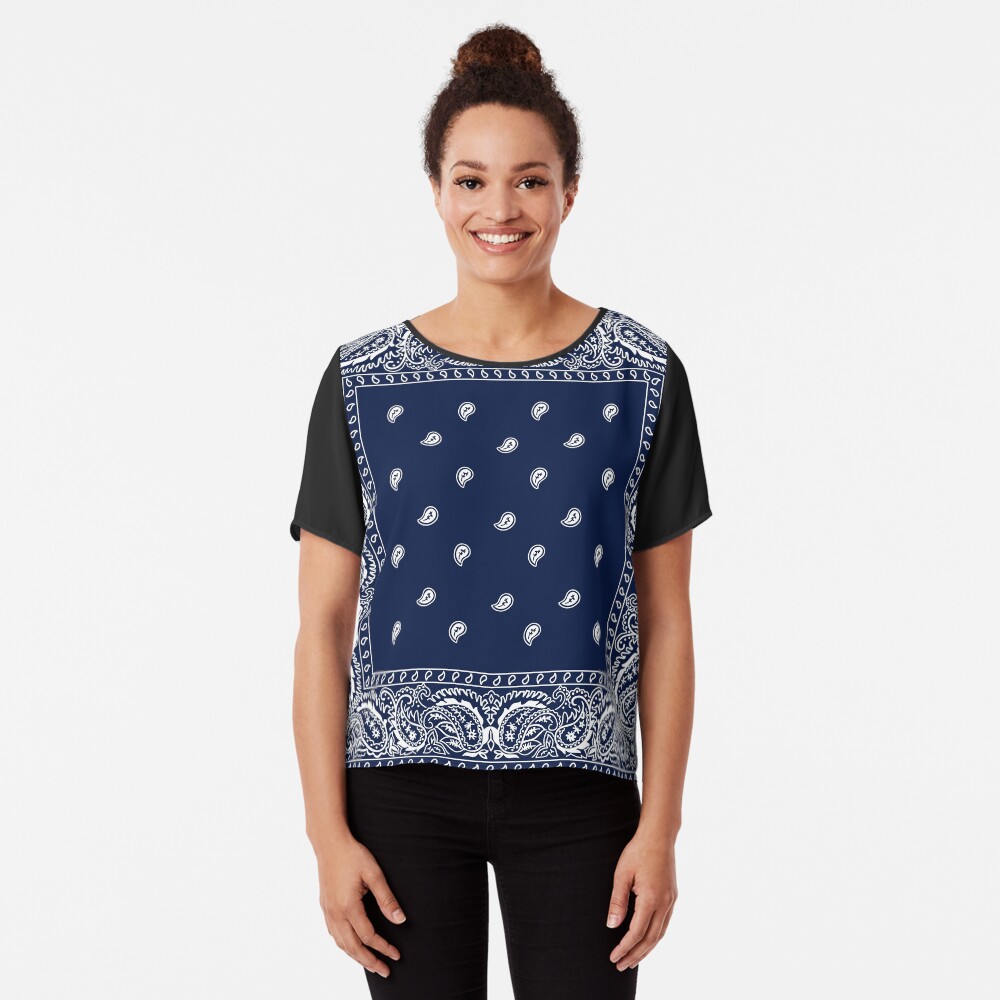 "Bandana - Blue - Paisley Bandana " Sticker for Sale by rosemaryalbo ...