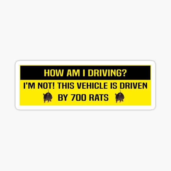 "How Am I Driving ? Funny Car Bumper" Sticker for Sale by Freddy-Night ...