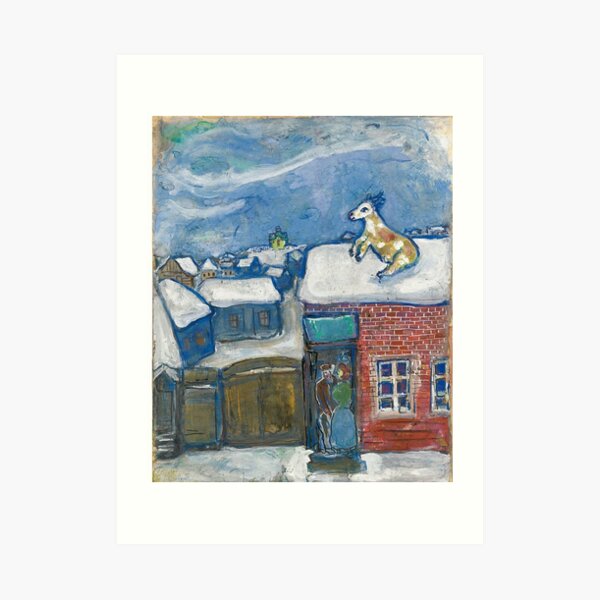 "A village in winter classic artwork by marc chagall " Art Print for ...