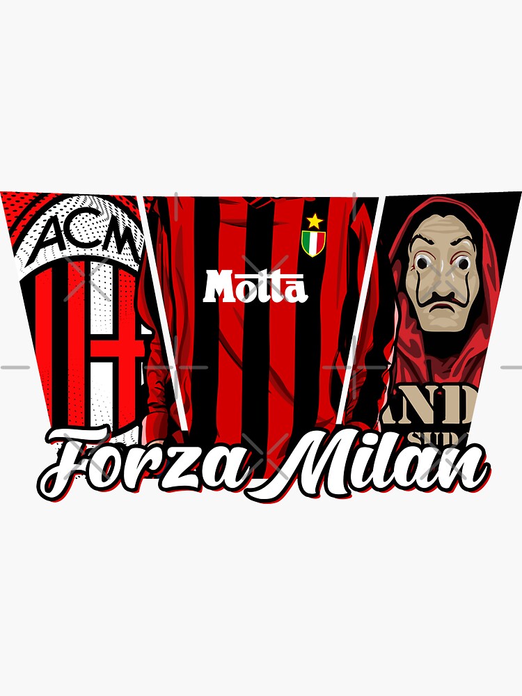 "Forza Milano" Sticker for Sale by lounesartdessin | Redbubble