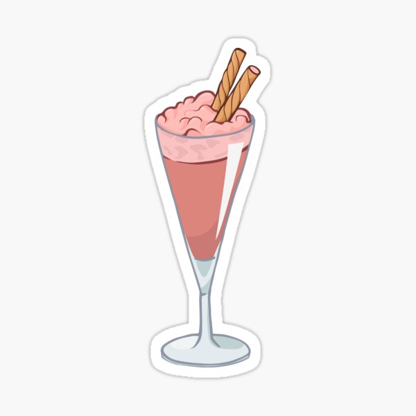 "Pink Cocktail" Sticker for Sale by YuliiaLestes | Redbubble