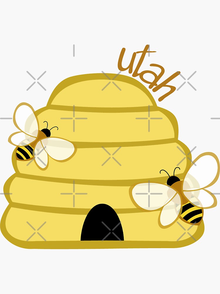 "Utah Beehive State" Sticker for Sale by LeftNWrite | Redbubble