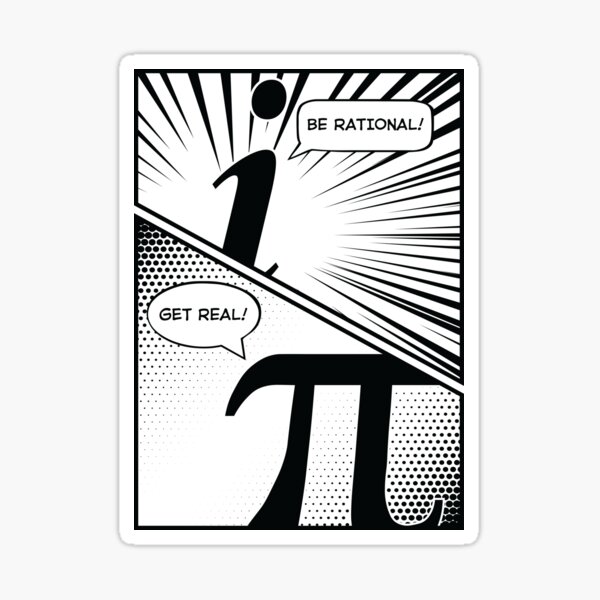 "Rational and real. Funny math manga" Sticker for Sale by SweetLog ...