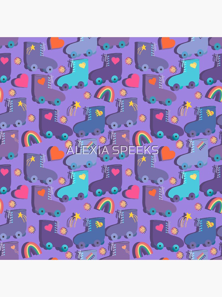 "80's Purple Roller Skates" Sticker for Sale by speeks78 | Redbubble