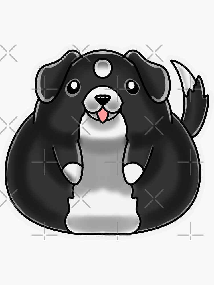 "Chubby Chonky Dog Pupper" Sticker for Sale by PeachLovecraft | Redbubble