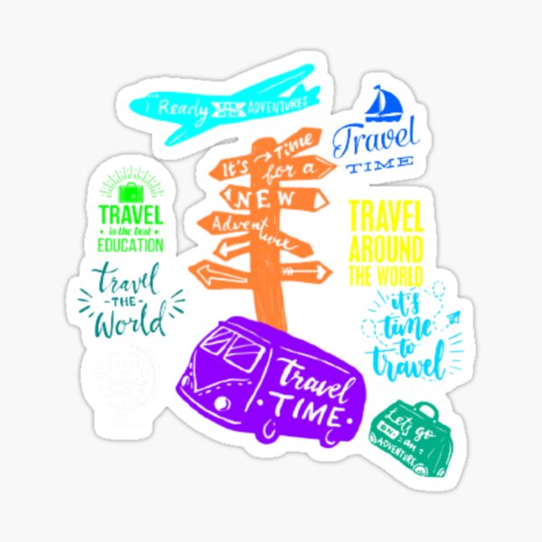 "travel" Sticker for Sale by 0100110 | Redbubble