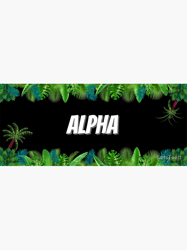"Tropical Jungle Theme Alpha White Design Colorful" Sticker for Sale by ...