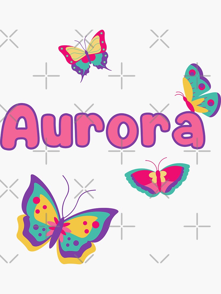 "Aurora name " Sticker for Sale by Lana2022 | Redbubble