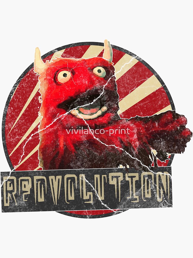 "Redvolution" Sticker for Sale by vivilanco-print | Redbubble